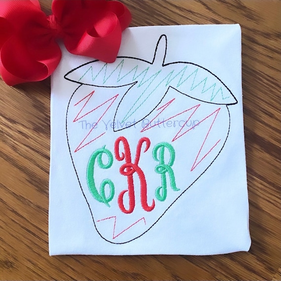 Strawberry Monogram Frame Apple Split Frame Personalized Teacher Gift