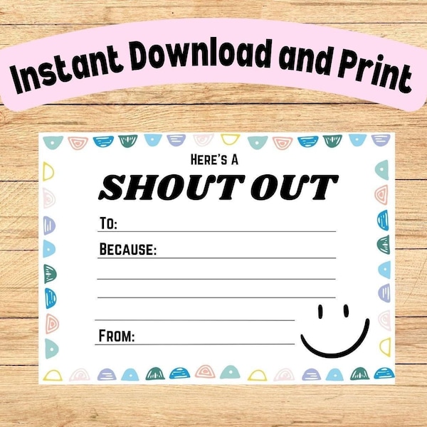 Shout Out Cards - Etsy