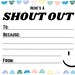 Shout Out Cards Promote Kindness Students, Teachers, Admin Staff ...
