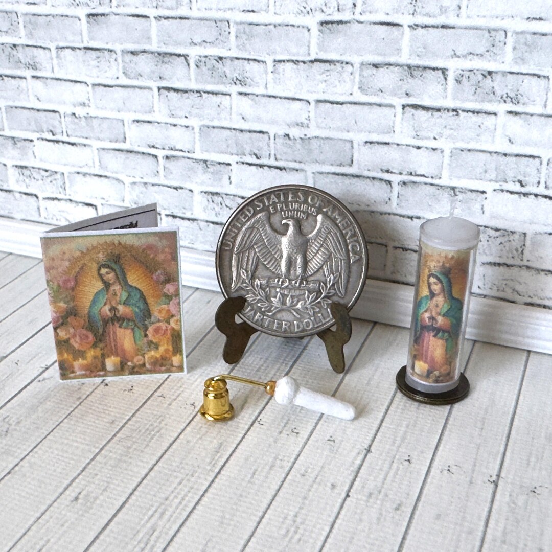 Our Lady of Guadalupe Miniature Candle & Religious Prayer Card ...