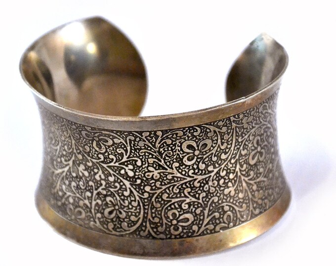 Get Cuffed Vintage Sterling Silver Cuff Bracelet - Etsy