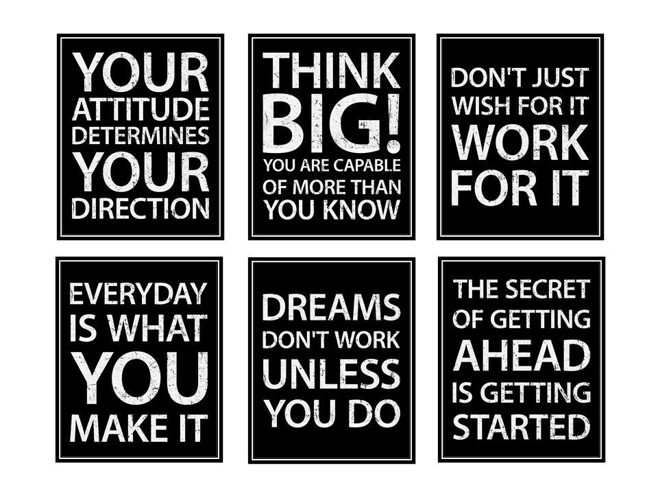 Inspirational Quotes, Positive Quotes Gift, Inspiring Wall Art ...