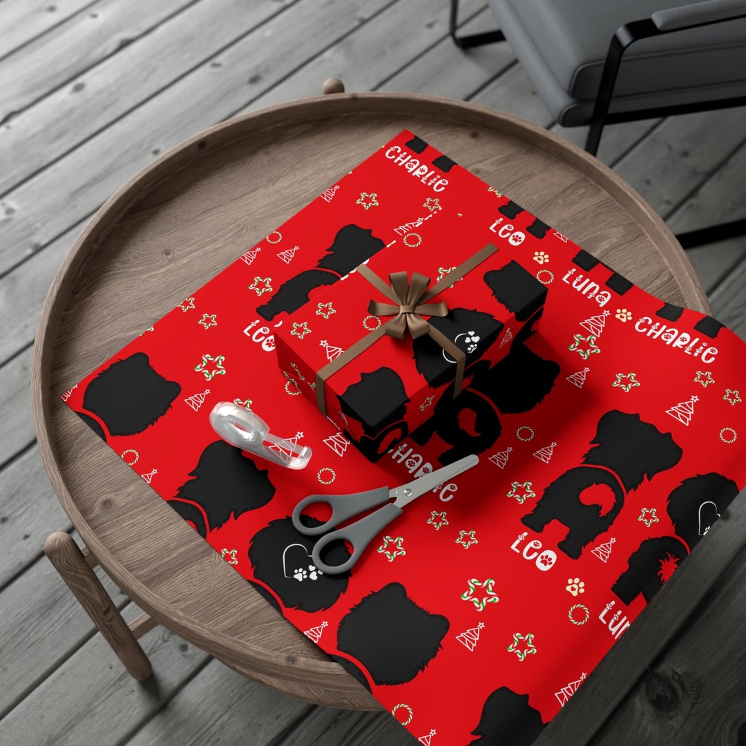 Personalized Dog Breed Wrapping Paper, Personalized Dog Name Gift Wrap ...