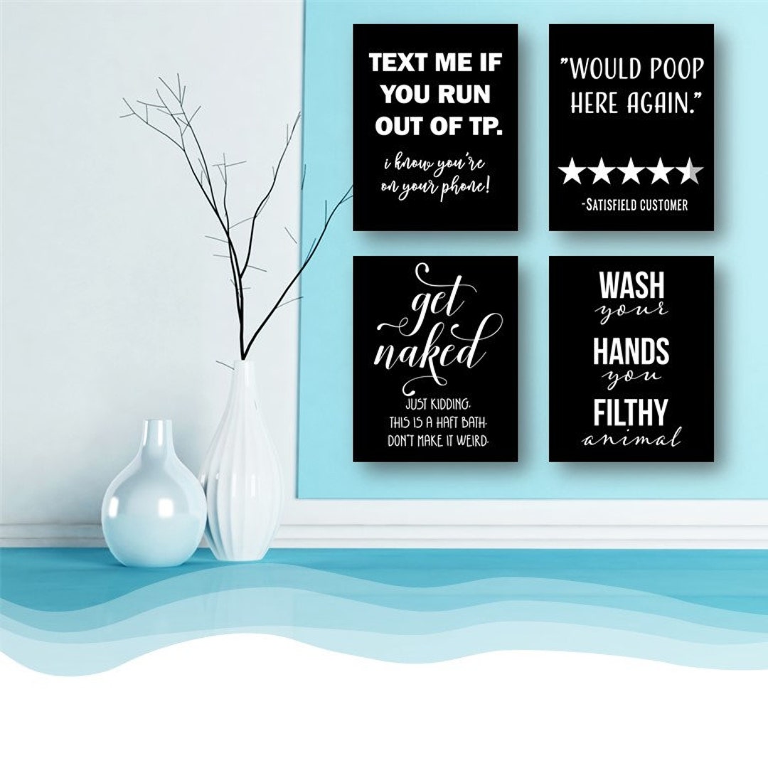 Bathroom Wall Décor, Bathroom Wall Print, Bathroom Art, Modern Art ...