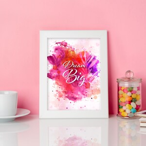 Set of 6 Colorful Abstract Paint Splats Inspirational Wall Art Prints ...