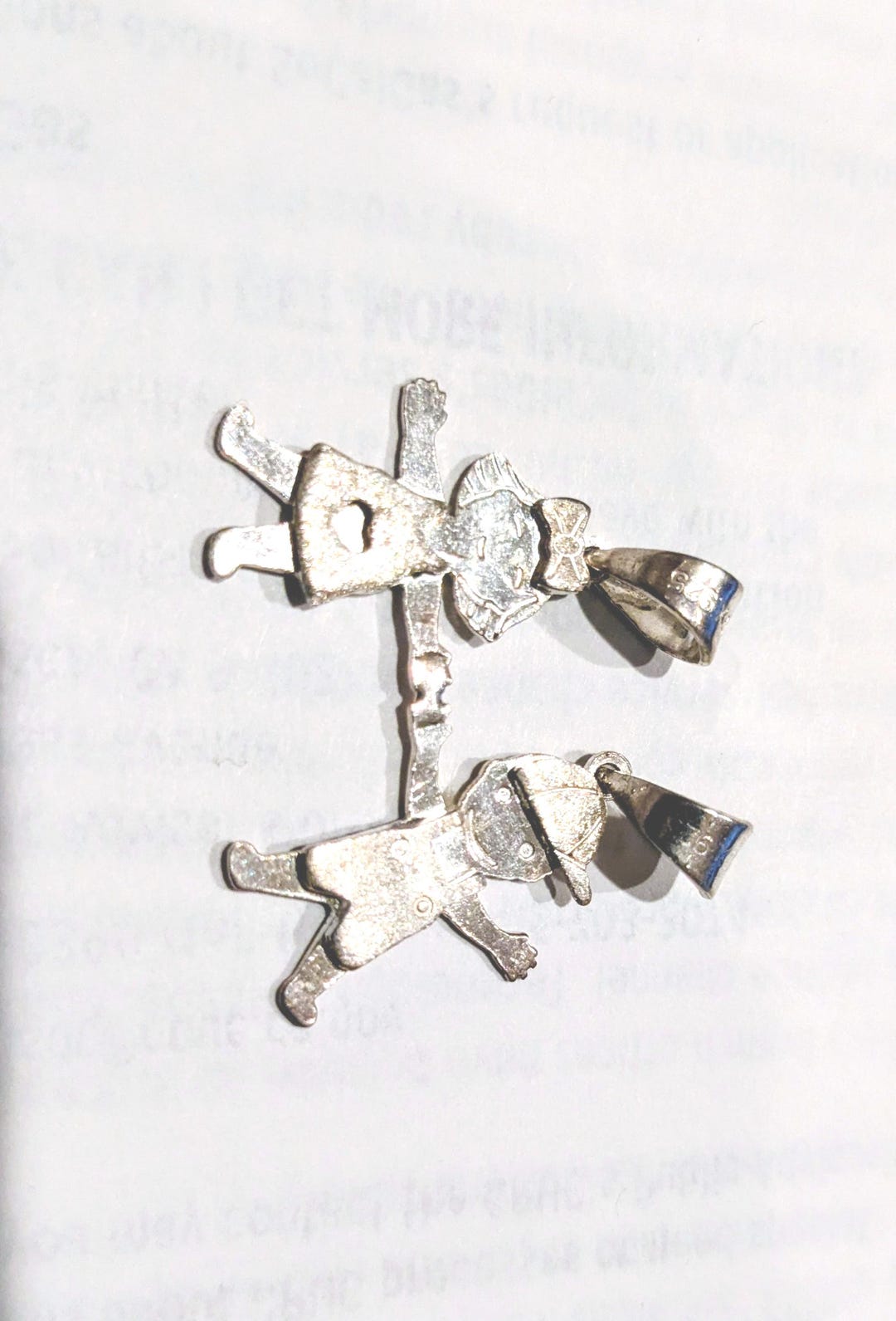 Vintage Sterling Silver 925 Boy and Girl Children Pendant - Etsy