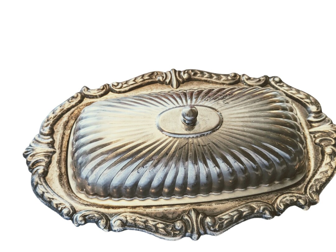 Vintage Silver Plate Butter Dish by Taunton Silversmiths - Etsy