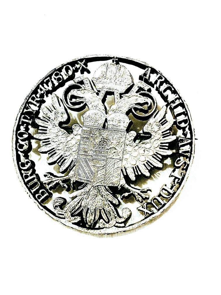 Vintage Carved Austrian Silver Coin Archid Avst Dux Burg Co Tyr 1780 ...