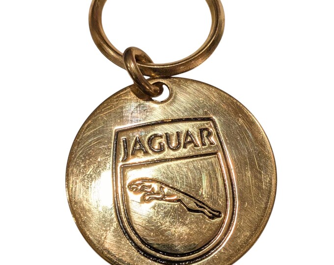 Vintage Circa 1990's Jaguar Branded Brass Keychain Old Stock - Etsy