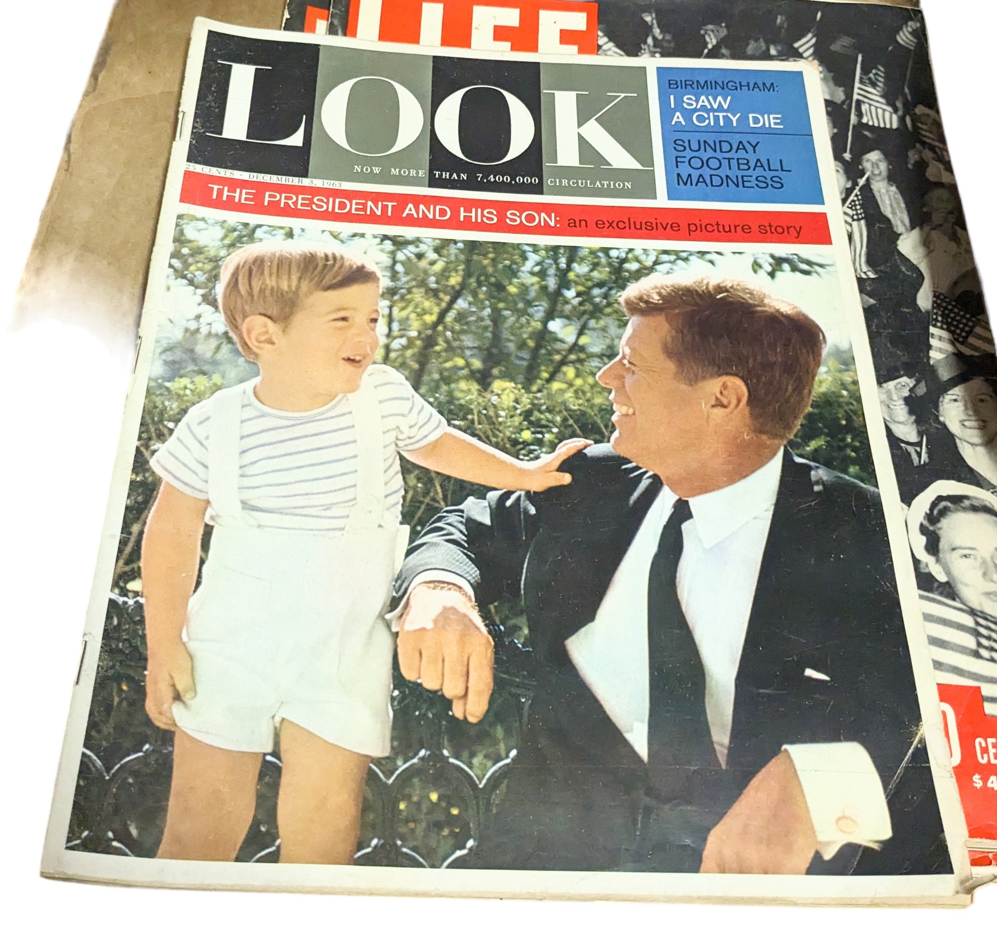 The President Kennedy and His Son Look Magazine December 1963 - Etsy