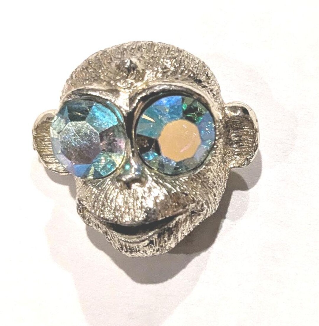 Vintage 50's LITTLE NEMO Monkey Face With Large Rhinestone Eyes Pin ...