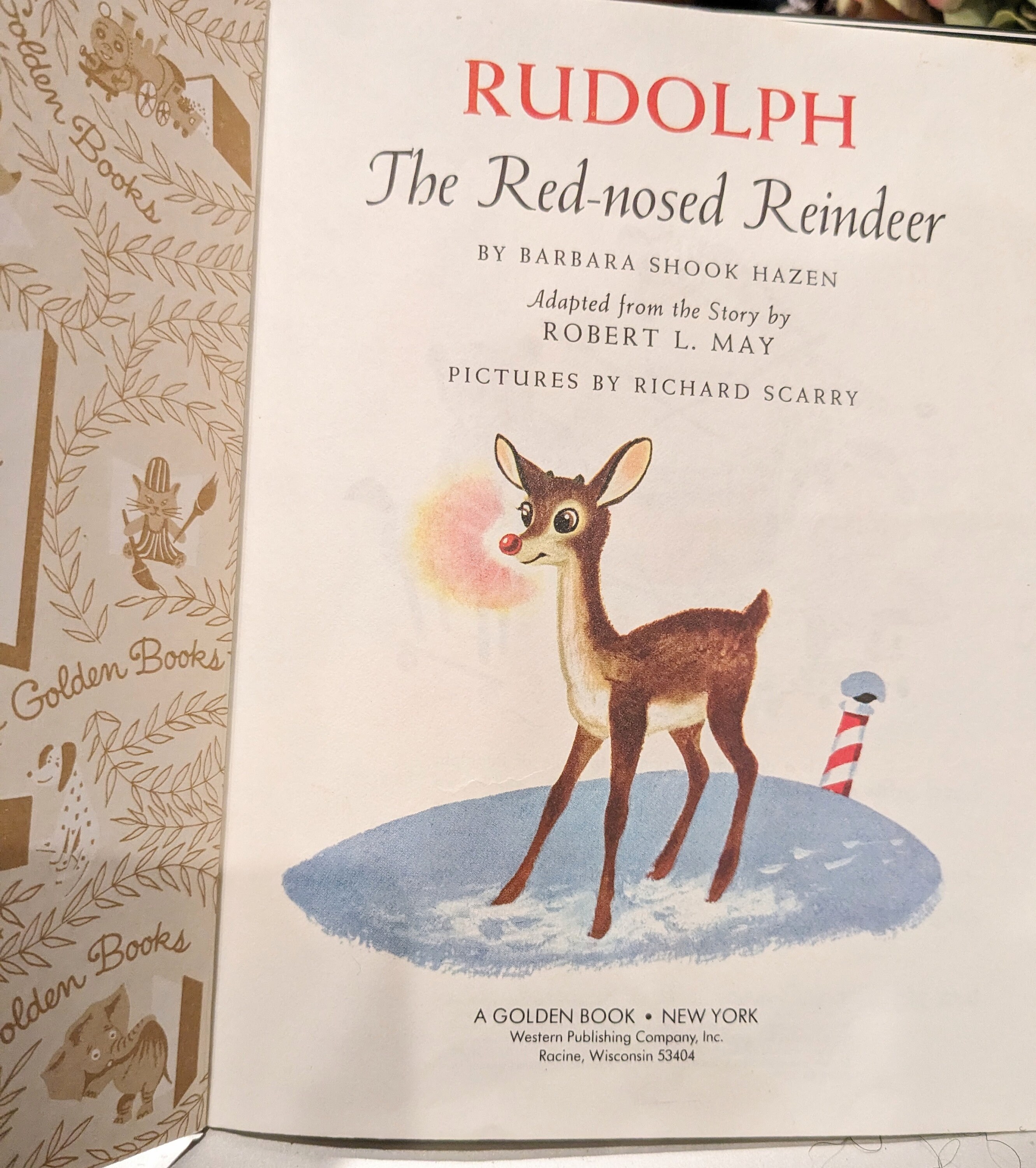 Rudolph the Red-nosed Reindeer Little Golden Book 1958 Vintage - Etsy