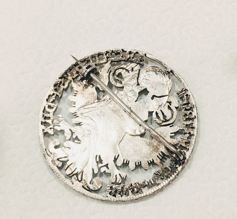 Vintage Carved Austrian Silver Coin Archid Avst Dux Burg Co Tyr 1780 ...