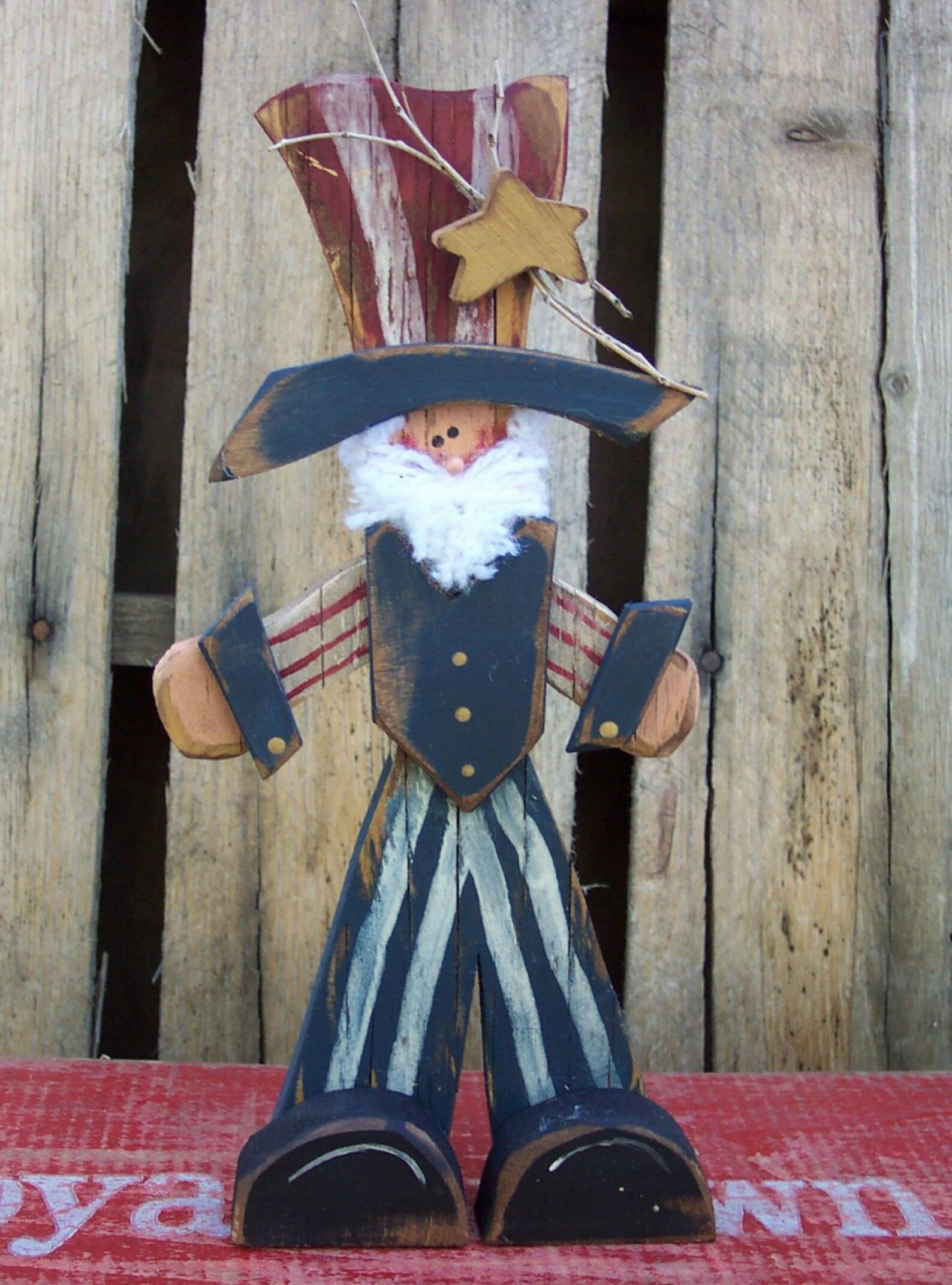 Uncle Sam Rustic Wood Craft Pattern for the 4th of July - Etsy