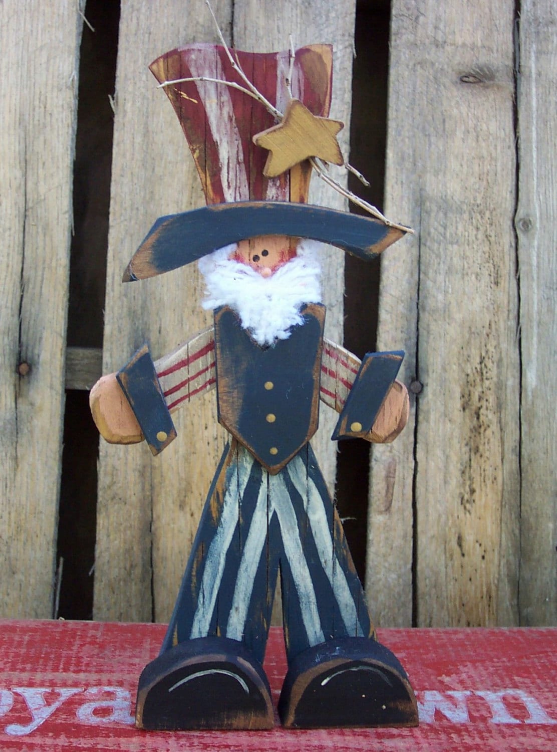 Uncle Sam Rustic Wood Craft Pattern for the 4th of July - Etsy