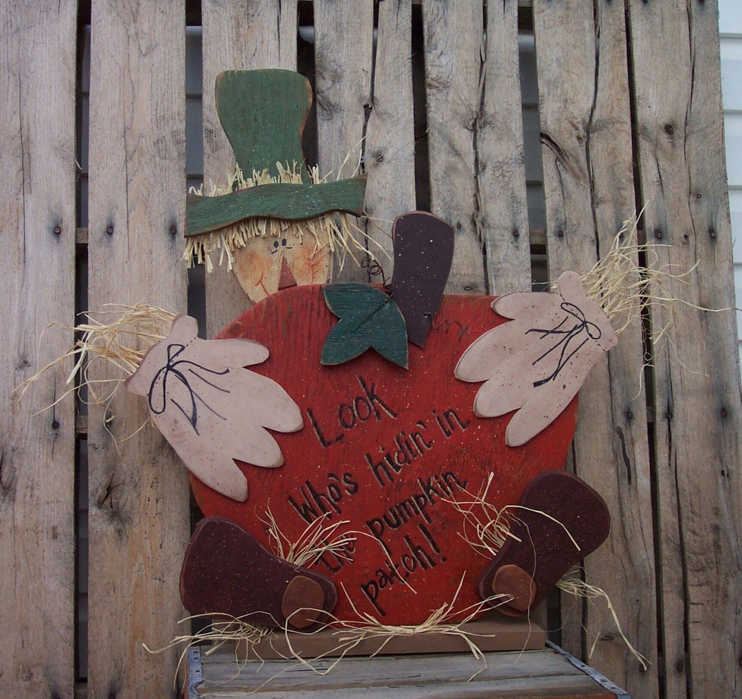 Harvest Scarecrow Wood Craft Pattern for Fall, Halloween & Thanksgiving ...