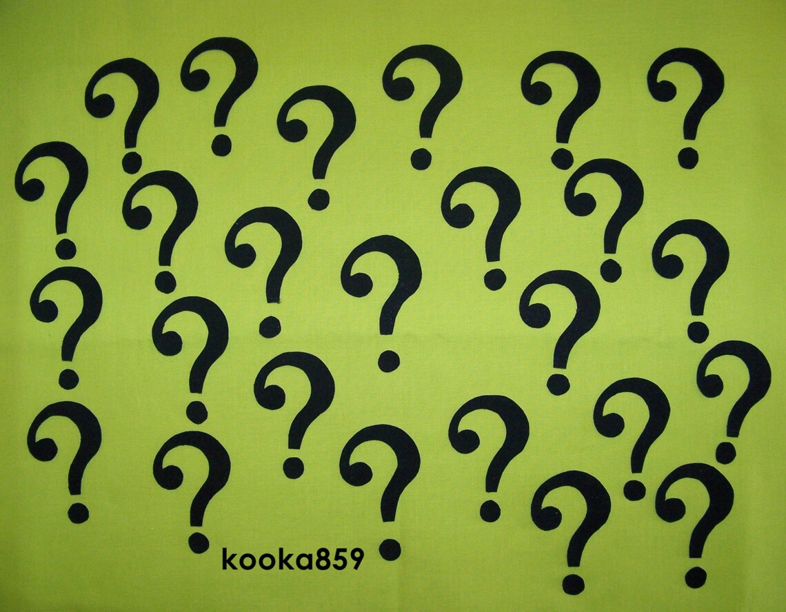25 Fabric 3 Costume Question Mark Iron on Patches - Etsy