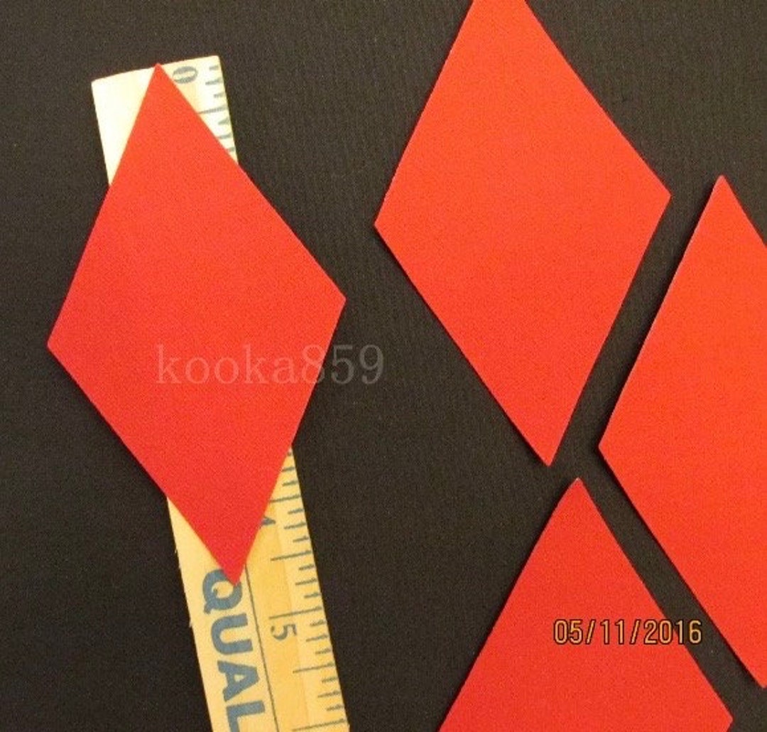 Harley Inspired 8 Diamond Shape Costume Iron on Patches Cosplay ...
