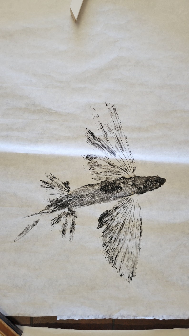 Original Flying Fish Gyotaku - Etsy