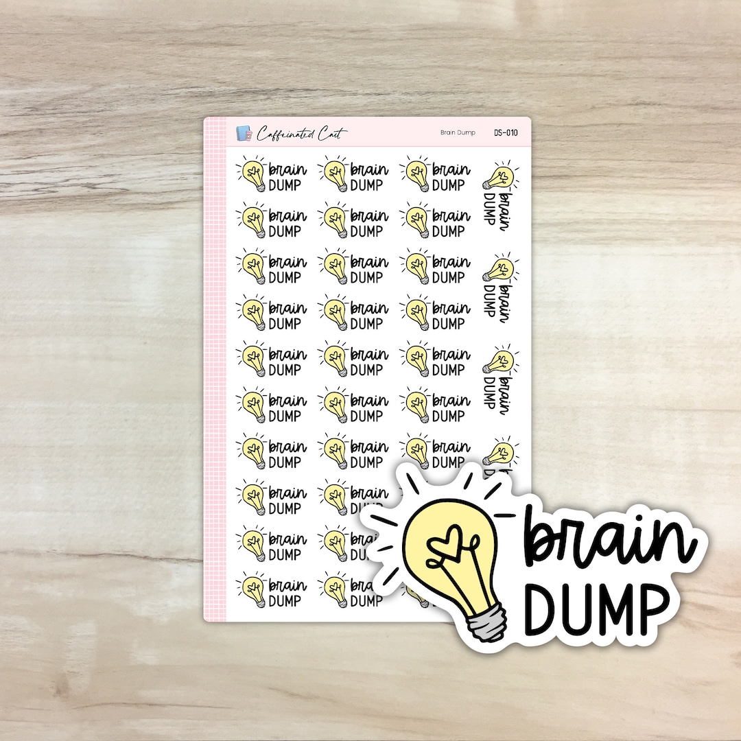 Brain Dump Icon Stickers [ DS-010 ] - Etsy