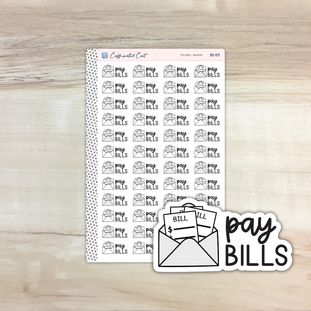 Pay Bills Icon Stickers - Neutral Colorway [ DS-017 ] - Etsy