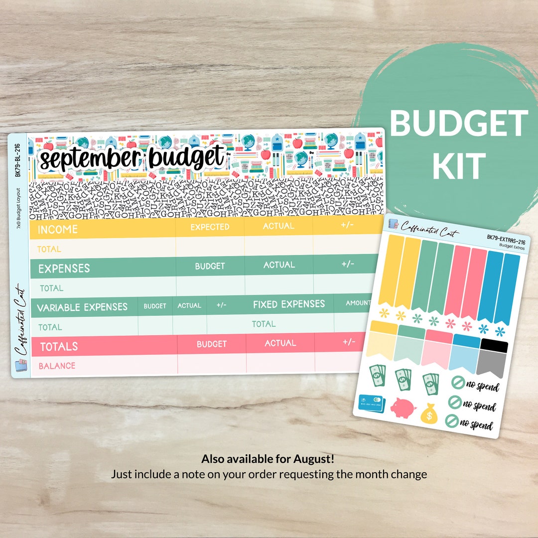 Budget Kit - Back to School [ BK-216 ] - Etsy