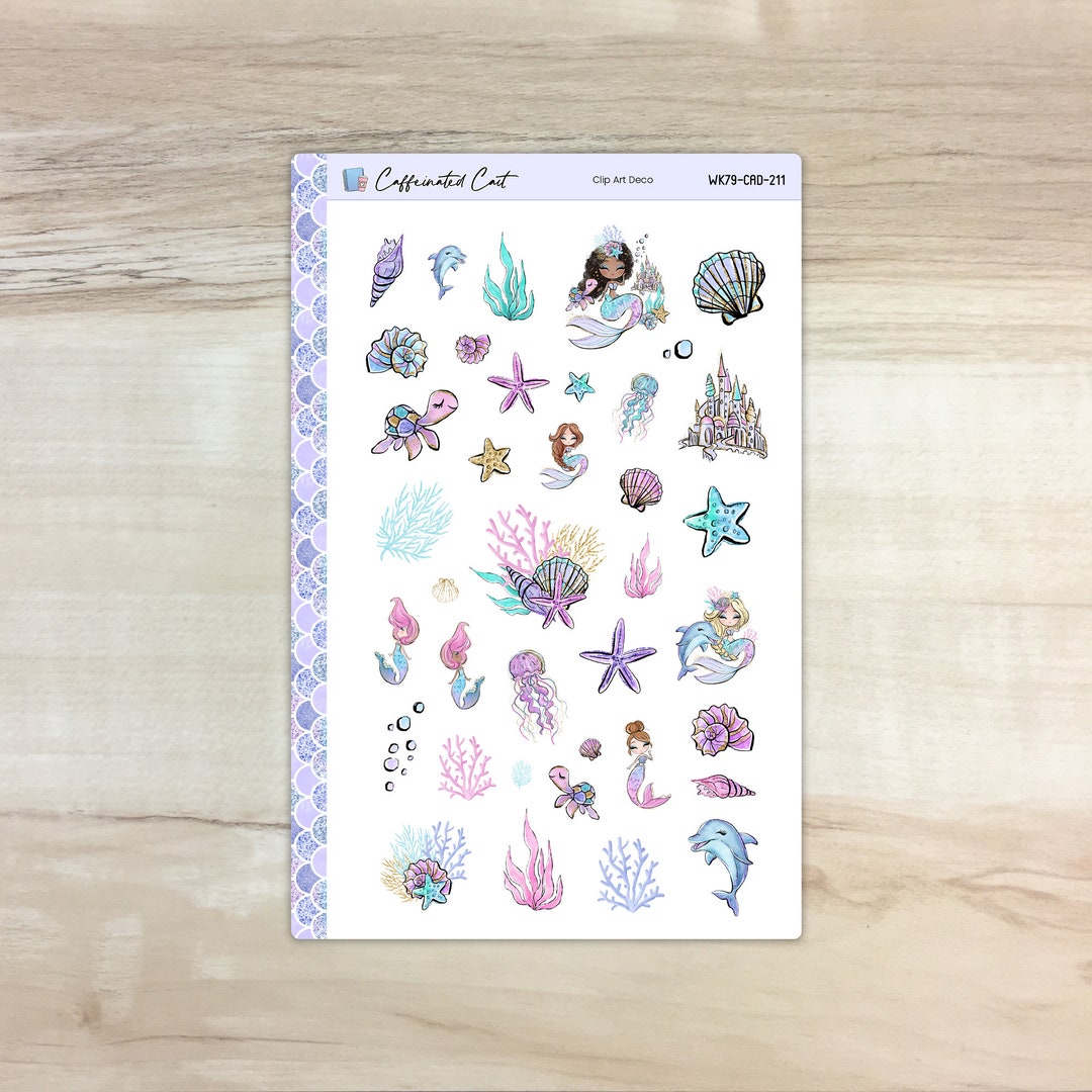 Decorative Clip Art - Mermaids [ WK-211 ] - Etsy
