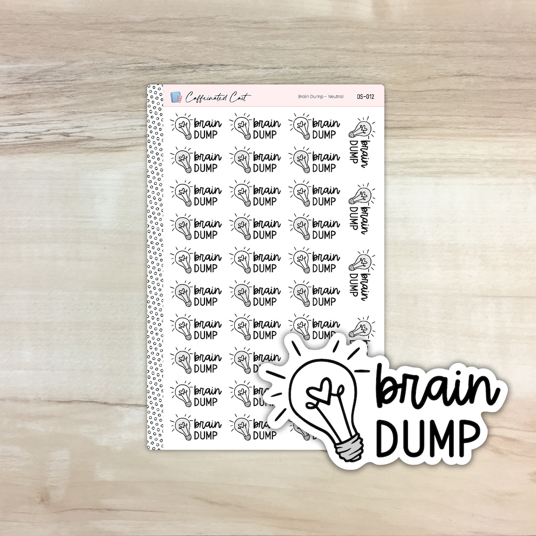 Brain Dump Icon Stickers - Neutral Colorway [ DS-012 ] - Etsy