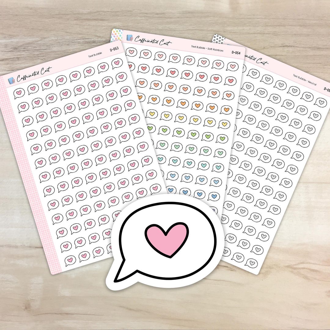 Chat Bubble Doodle Icon Stickers - Etsy