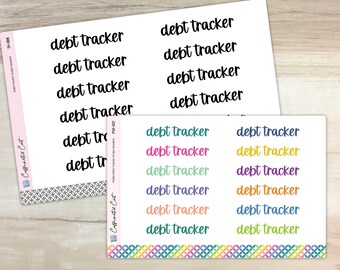 Income Tracker Script Header Stickers Font C - Etsy