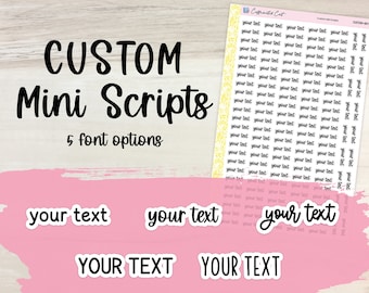 Month Script Header Stickers Font C - Etsy