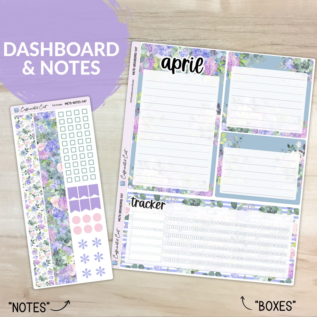Dashboard and Notes Kit - Spring Bouquet [ BK-047 ] - Etsy