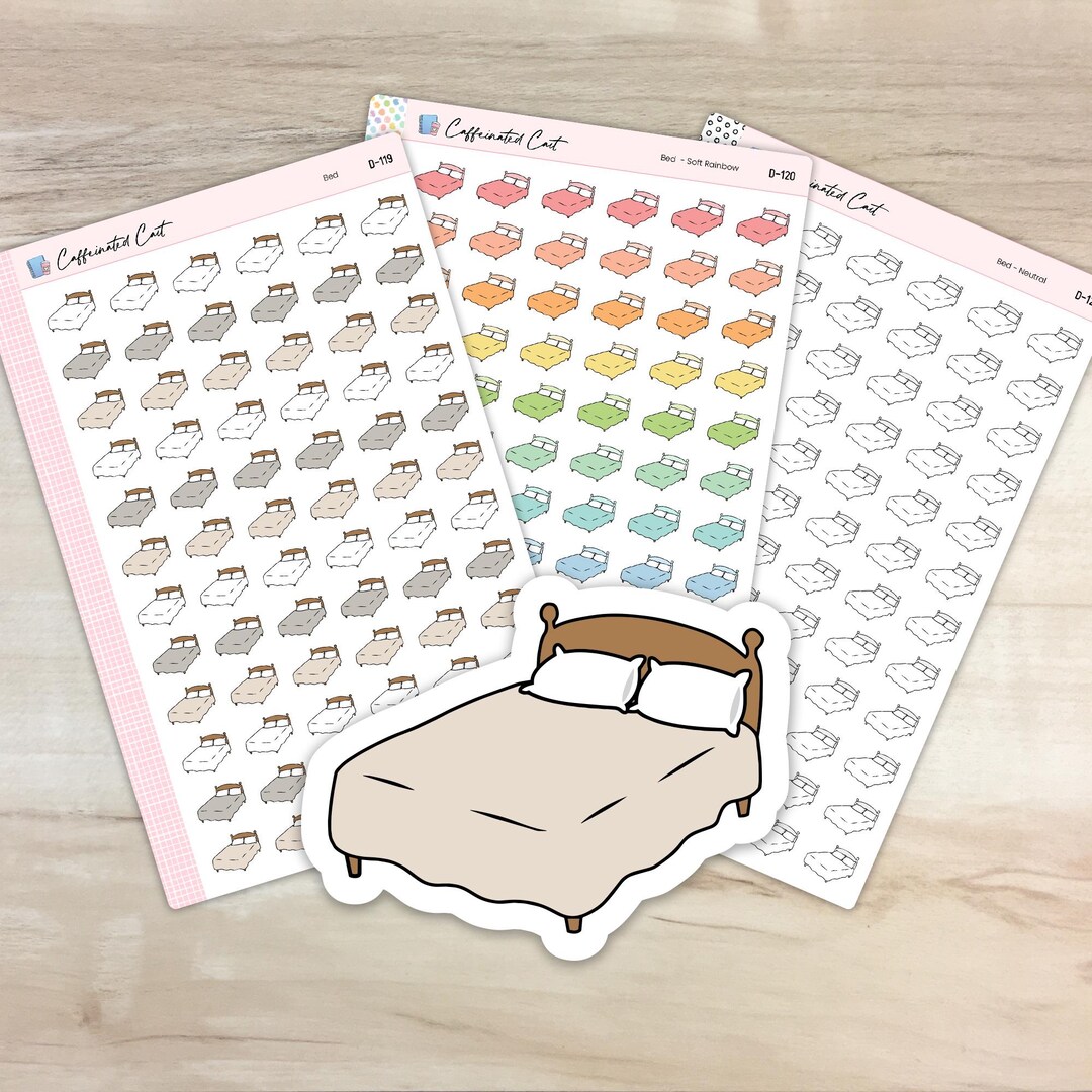Bed Doodle Icon Stickers - Etsy