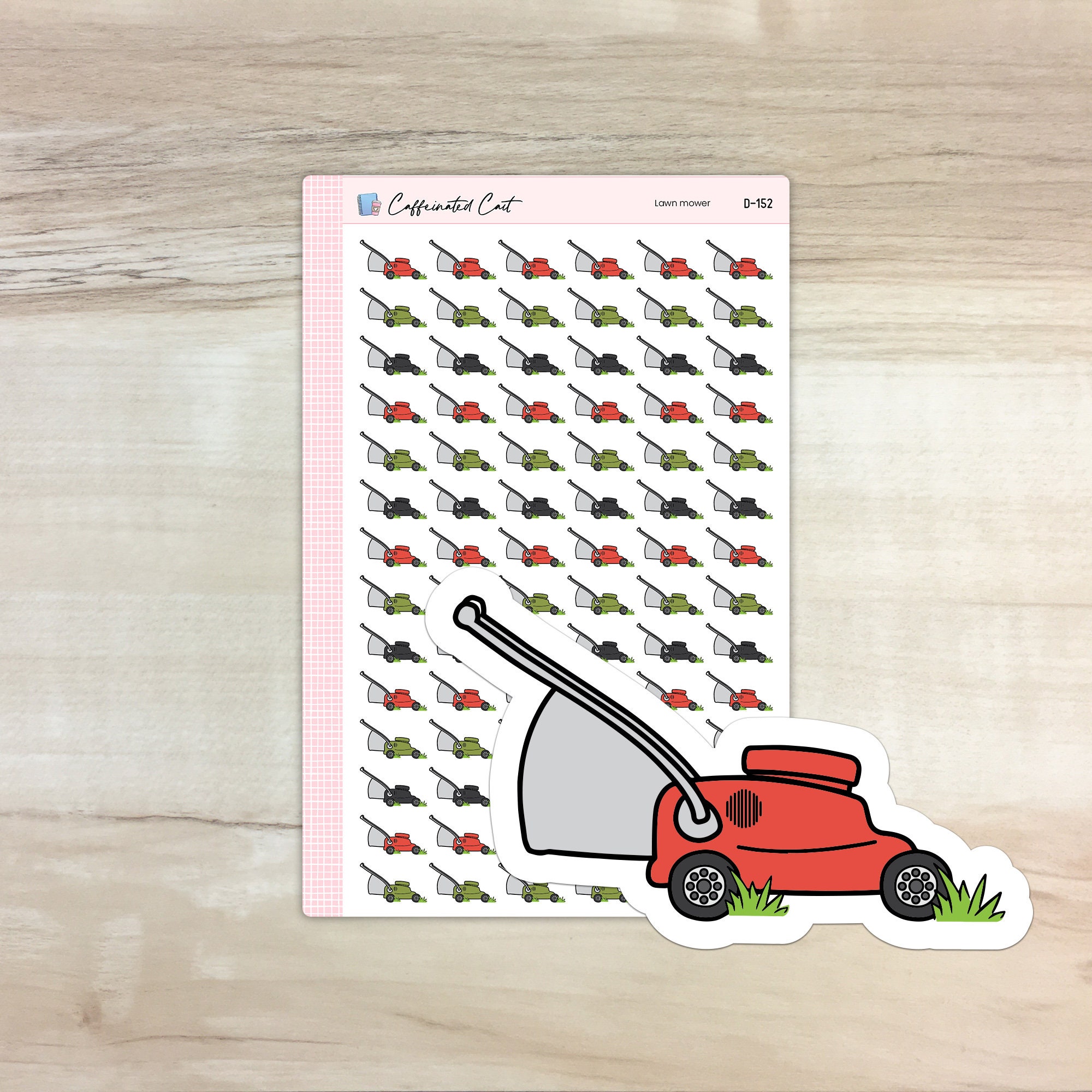 Lawn Mower Doodle Icon Stickers D-152 - Etsy