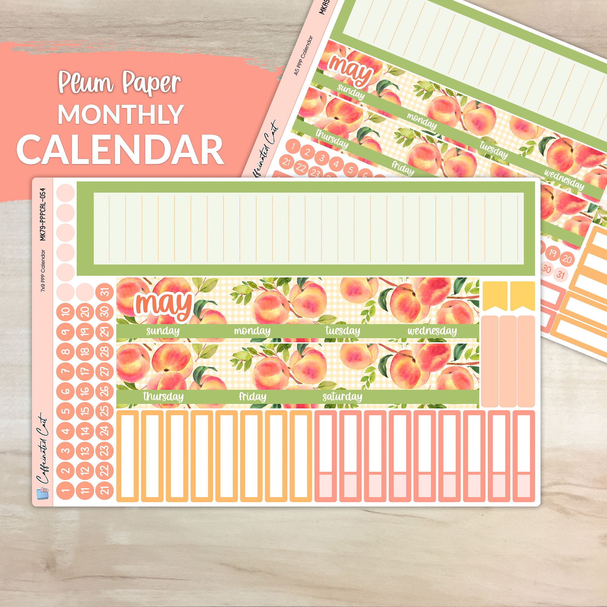Office MK-054 Calendar Kit for PLUM PAPER Planners Just Peachy Home ...