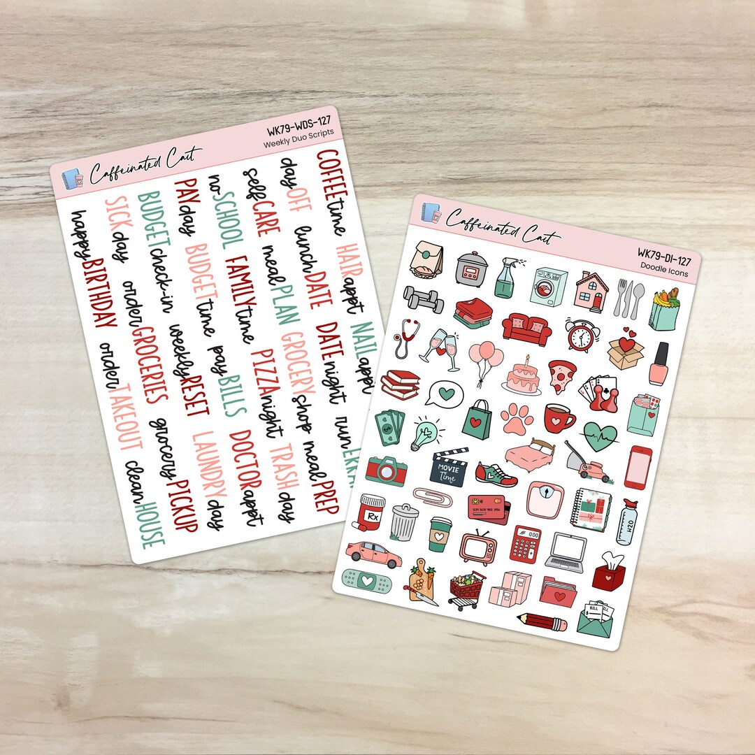 Doodle Icons & Scripts - Very Merry [ WK-127 ] - Etsy