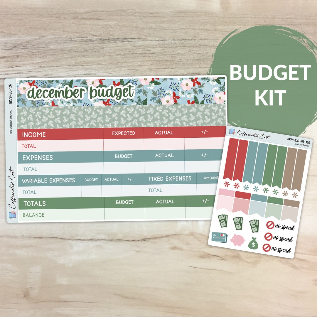 Budget Kit - Holly Jolly [ BK-126 ] - Etsy