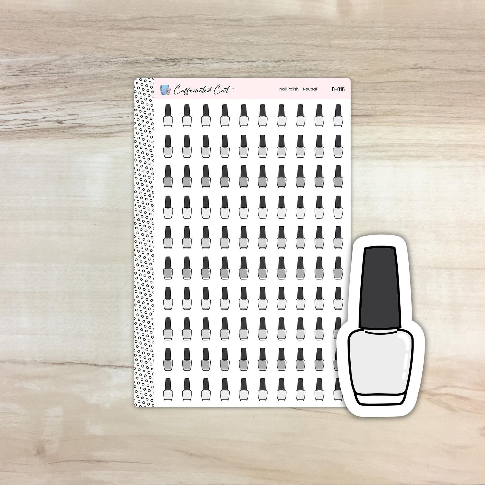 Nail Polish Doodle Icon Stickers - Etsy