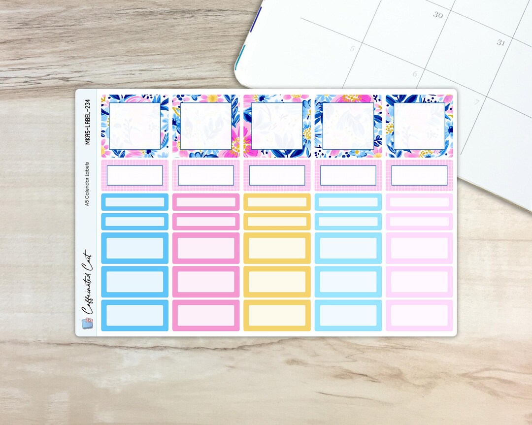Little Labels - Preppy Floral [ WK-234 ] - Etsy