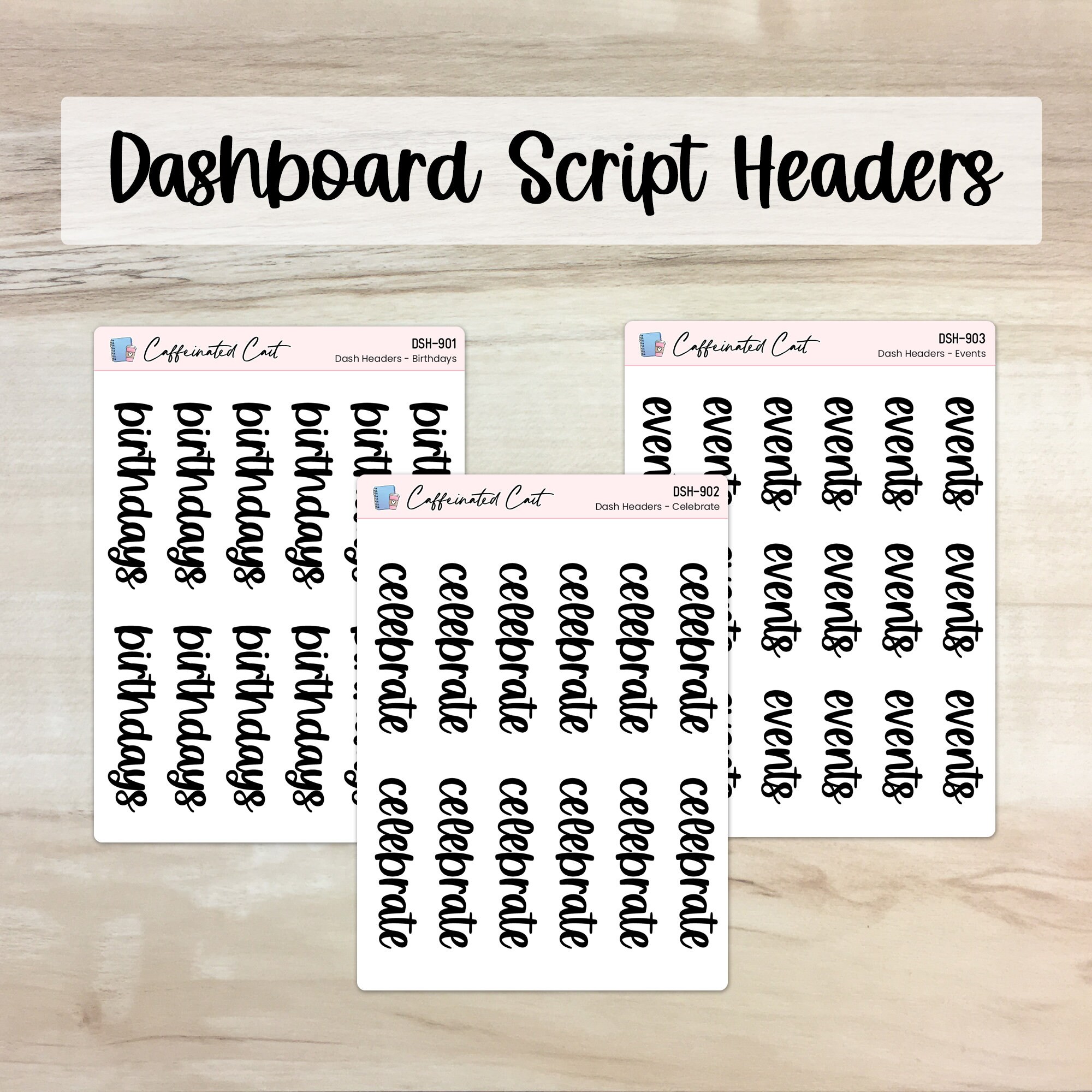 Dashboard Script Headers - Etsy