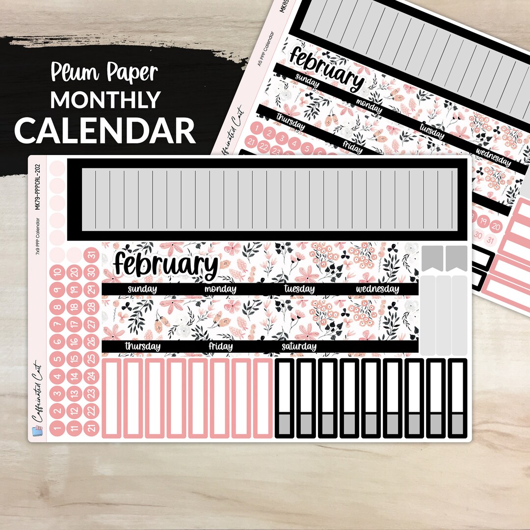 Calendar Kit for PLUM PAPER Planners - Flirt [ MK-202 ] - Etsy