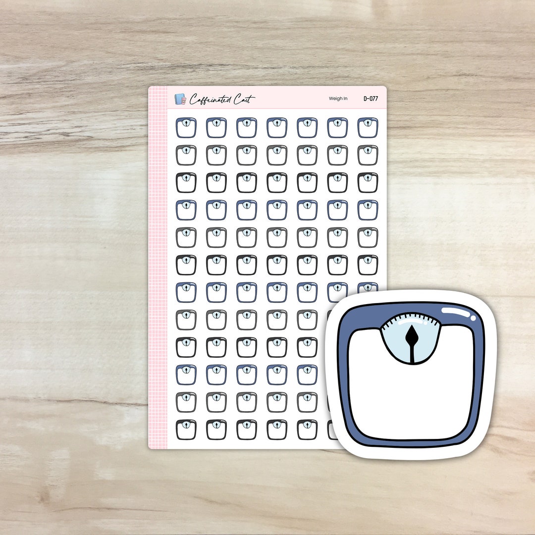 Scale/weigh-in Doodle Icon Stickers D-077 - Etsy