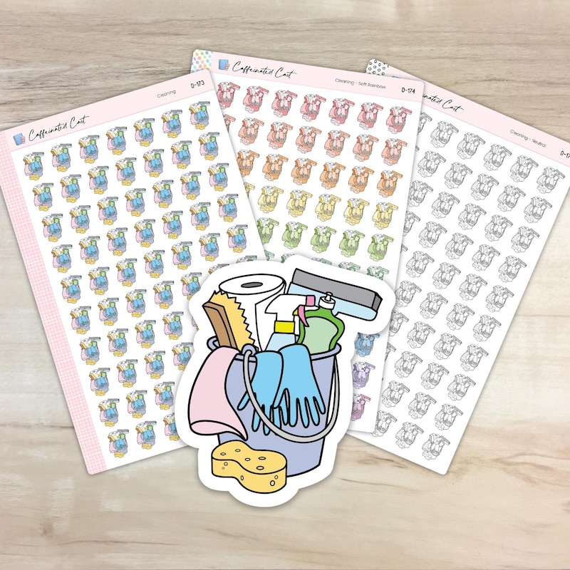 Cleaning Planner Stickers - Etsy