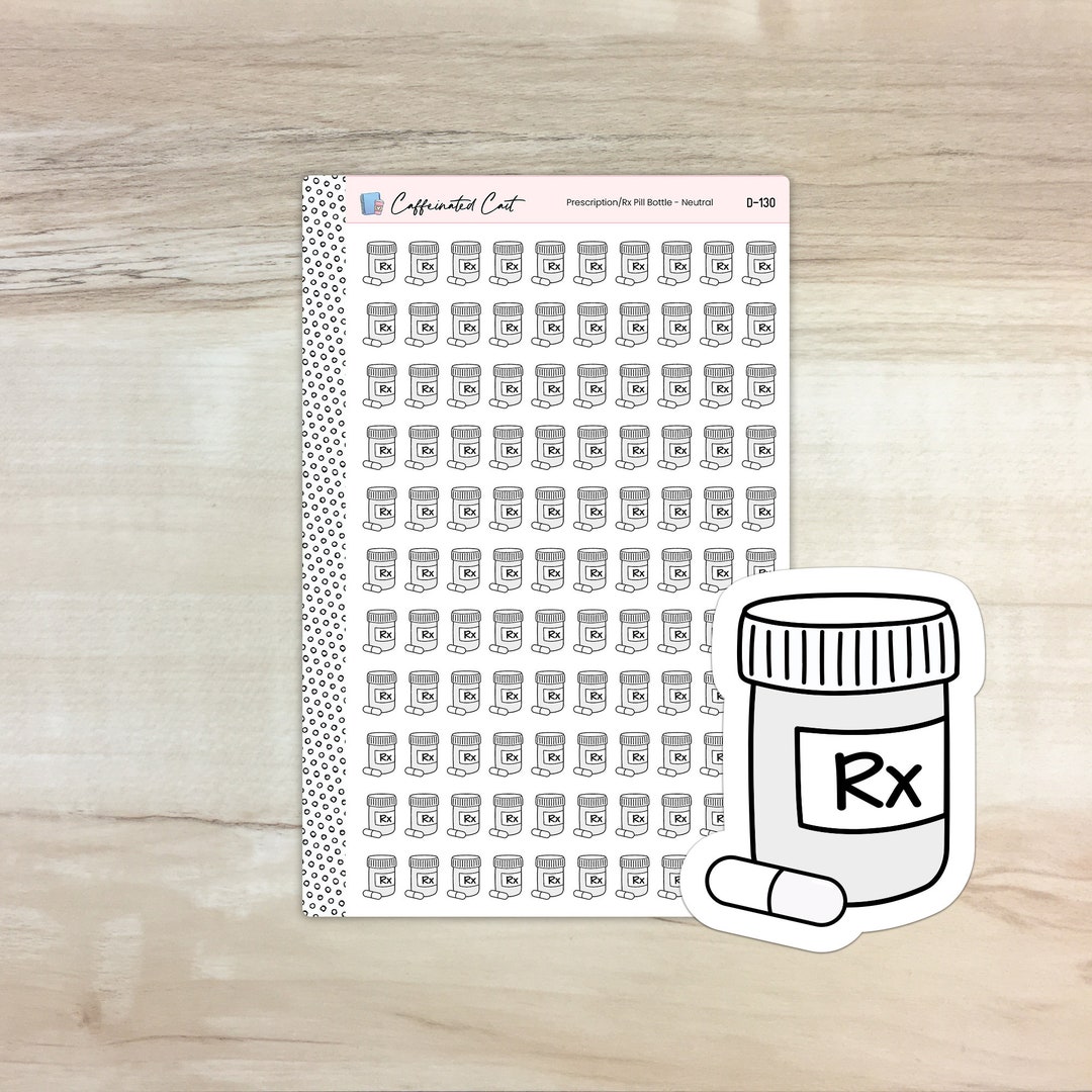 Rx Doodle Icon Stickers Neutral Colorway D-130 - Etsy