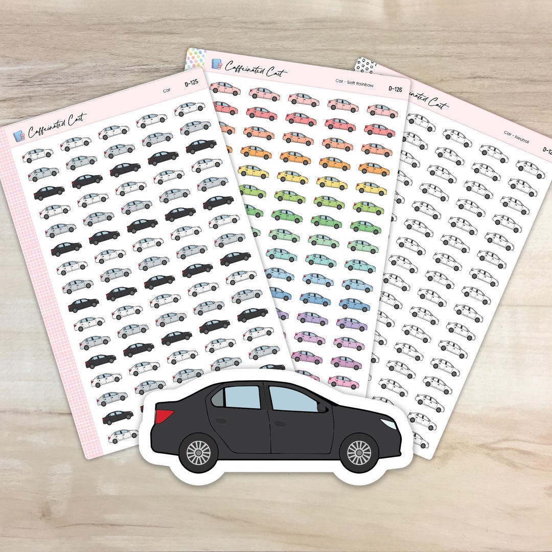 Car Doodle Icon Stickers - Etsy