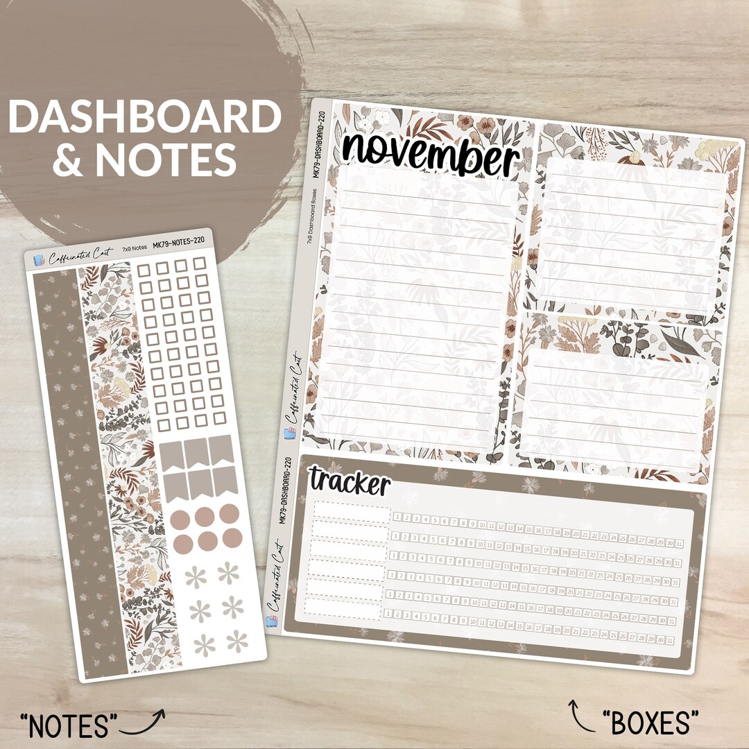 Dashboard and Notes Kit - Chill in the Air [ BK-220 ] - Etsy