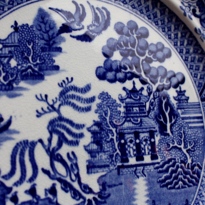 Wedgwood Blue Willow Plates - Etsy
