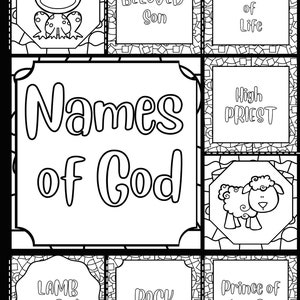 Names of God Printable, Bible Coloring, Prayer Coloring, Bible Study ...