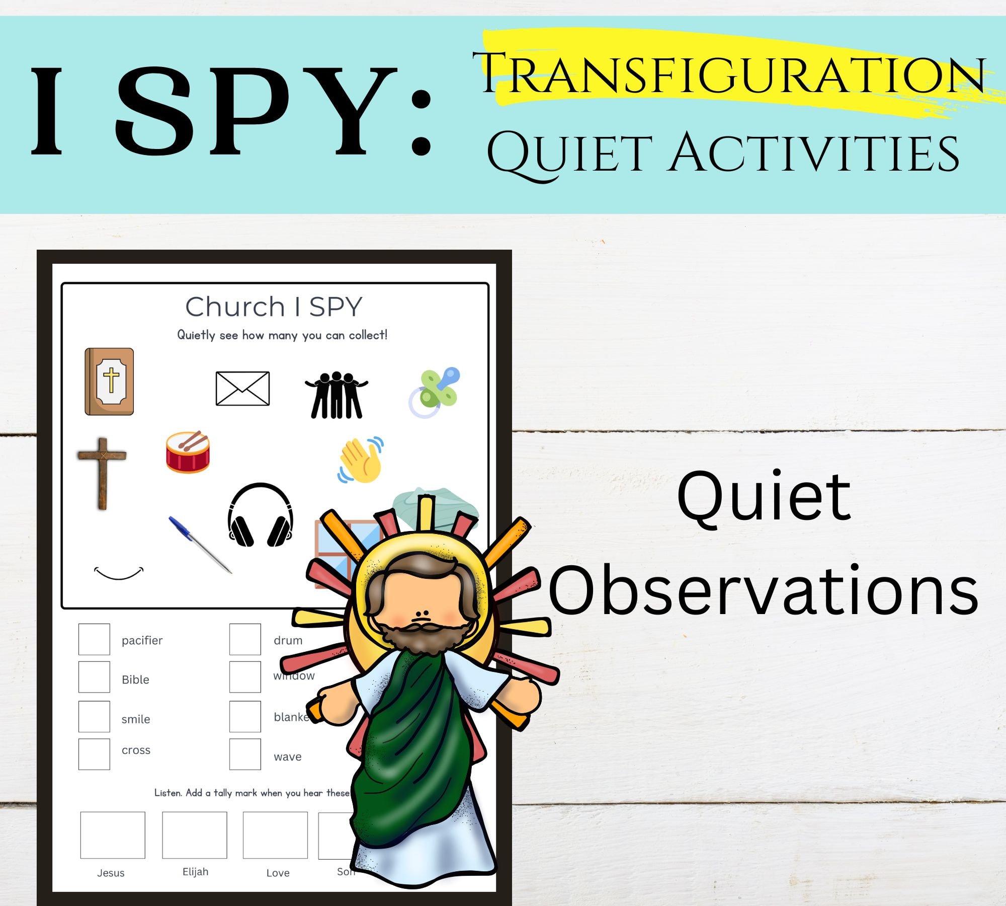 I Spy With My Little Eye Worksheet, Transfiguration of Jesus, Teaching ...