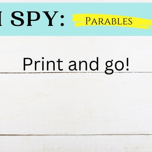 I Spy With My Little Eye Worksheet, Parables,teaching Children the ...